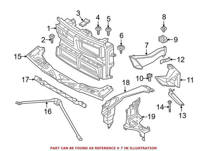 Brake Air Duct – Front Passenger Right Genuine BMW 51747342492