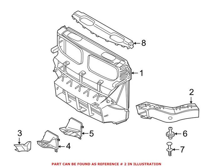 Brake Air Duct – Front Passenger Right Genuine BMW 51747343804