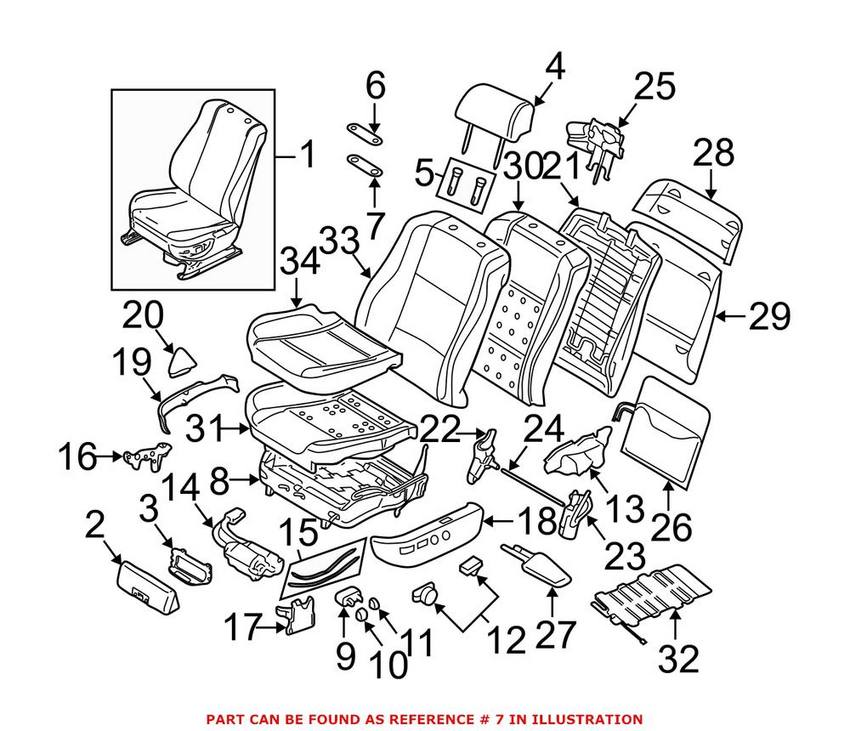 Head Rest Guide Genuine BMW 52108169458