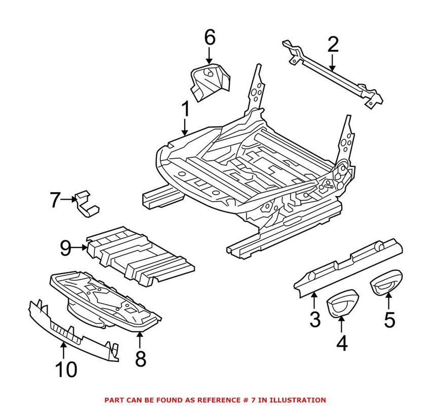 BMW Seat Rail Cover 52109110103 Genuine BMW 52109110103