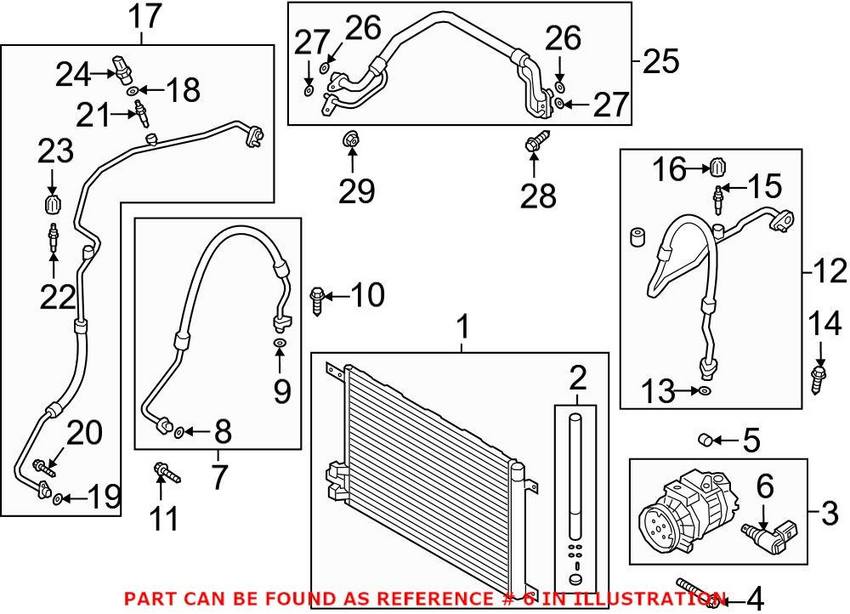 VW A/C Compressor Relief Valve Genuine VW/Audi 5Q0816193