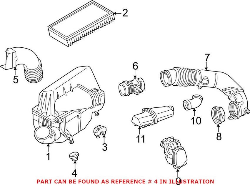 Washer Reservoir Rubber Buffer Genuine Mercedes-Benz 6040940285