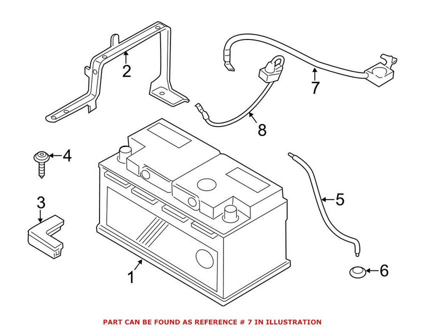 BMW Battery Cable Genuine BMW 61129321005