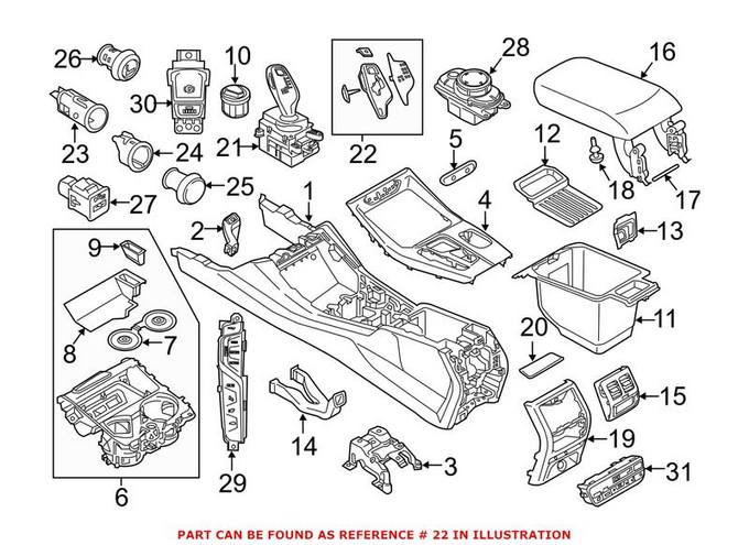 BMW Automatic Transmission Shift Cover Plate 61316817622 Genuine BMW ...