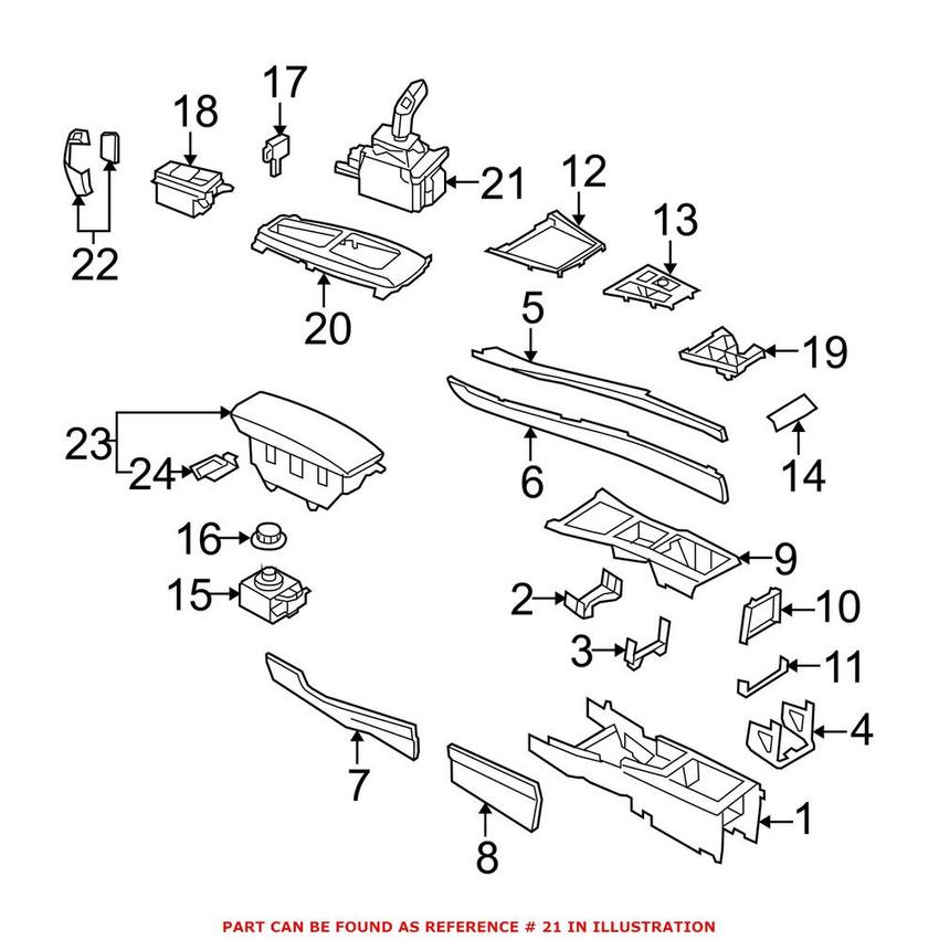 BMW Automatic Transmission Shift Lever Genuine BMW 61319168849