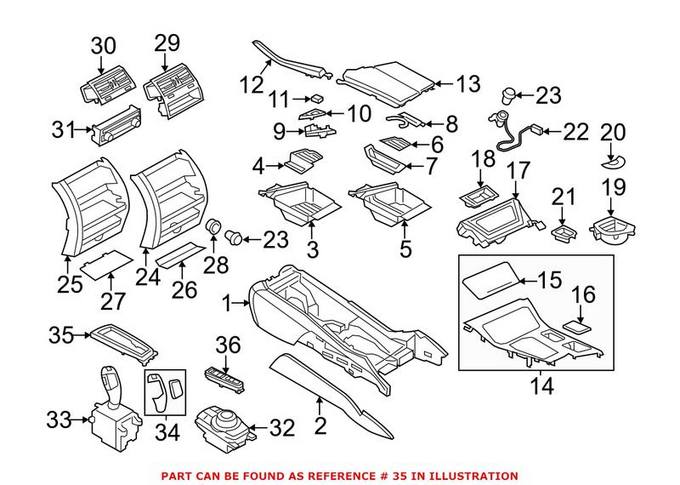 BMW Automatic Transmission Shift Cover Plate 61319189064 Genuine BMW ...