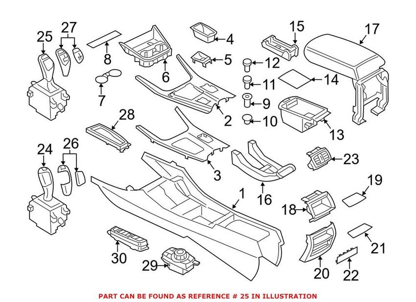 BMW Automatic Transmission Shift Lever 61319296902 Genuine BMW 61319296902