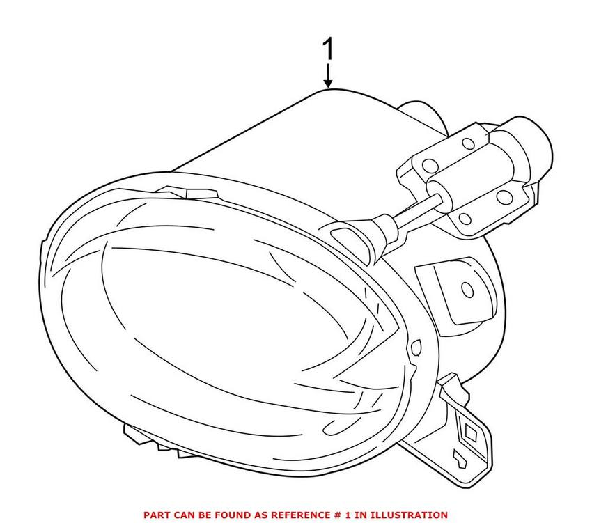 BMW Fog Light – Front Passenger Right 63117295688 Genuine BMW 63117295688