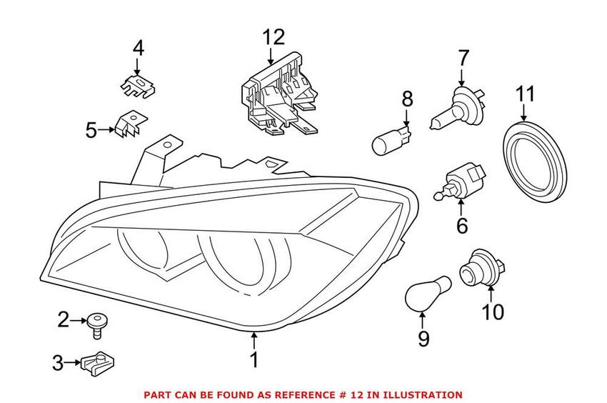 BMW Headlight Bracket – Driver Left 63117428741 Genuine BMW 63117428741