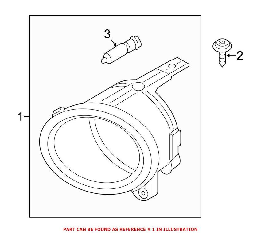 BMW Foglight Assembly – Driver Side 63177839865 Genuine BMW 63177839865