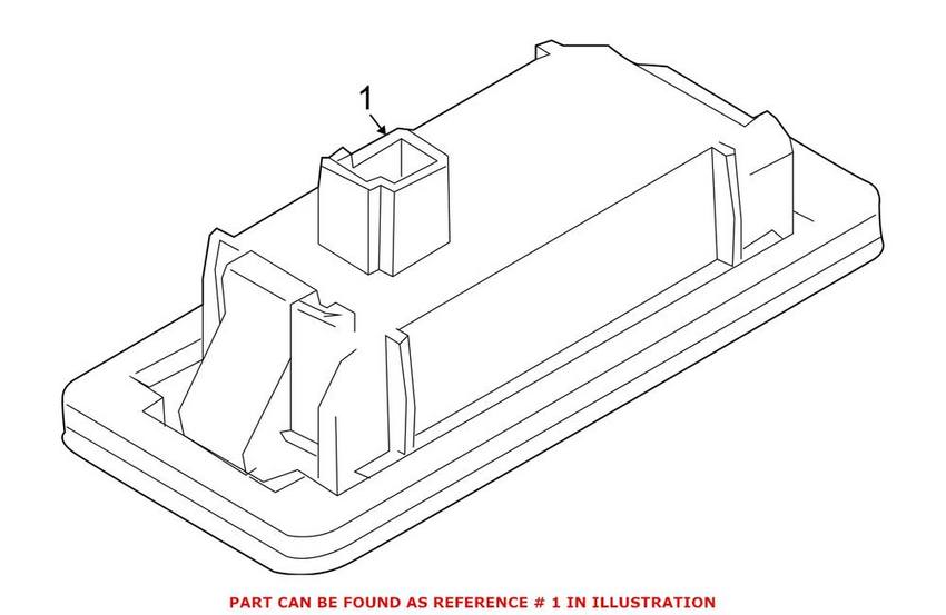 BMW License Plate Light Assembly – Rear 63267193294 Genuine BMW 63267193294