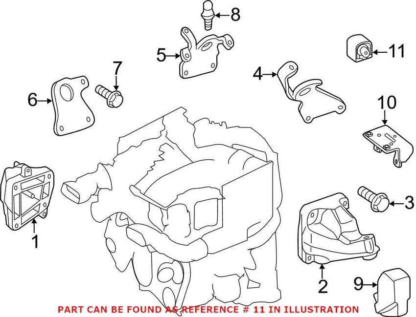 Mercedes Automatic Transmission Mount Genuine Mercedes-Benz 6392420013