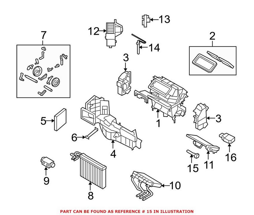 BMW A/C Evaporator Temperature Sensor 64119116269 Genuine BMW 64119116269
