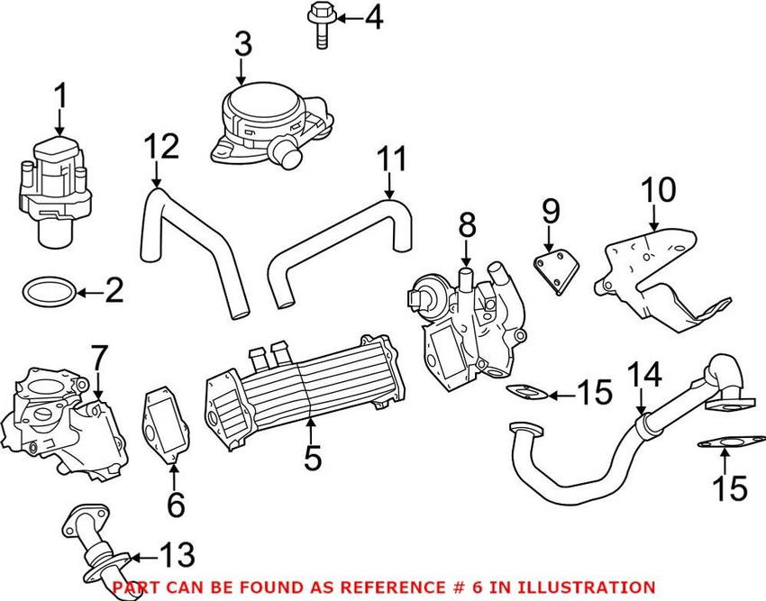 Exhaust Gas Recirculation (EGR) Valve Gasket Genuine Mercedes-Benz ...