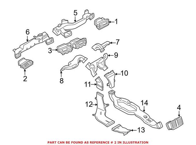BMW Dashboard Air Vent = Front Driver Side 64229292739 Genuine BMW ...