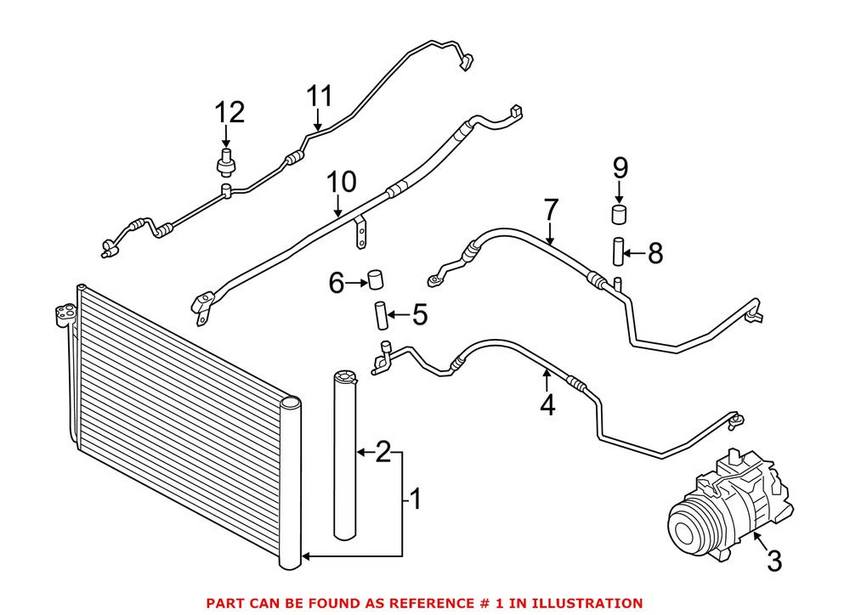 BMW A/C Condenser 64536805453 Genuine BMW 64536805453