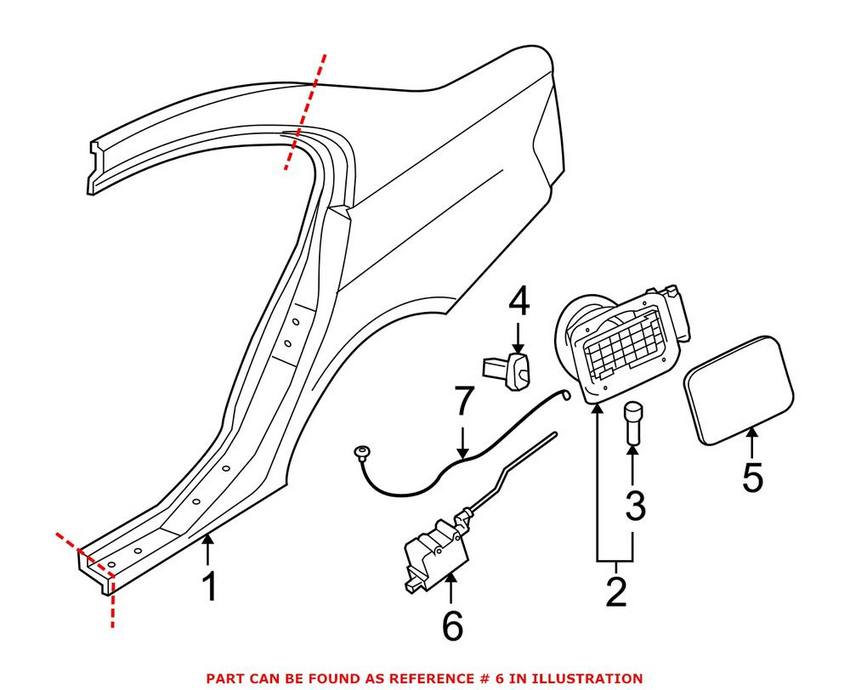 BMW Fuel Filler Door Lock Actuator – Genuine BMW Genuine BMW 67116985880