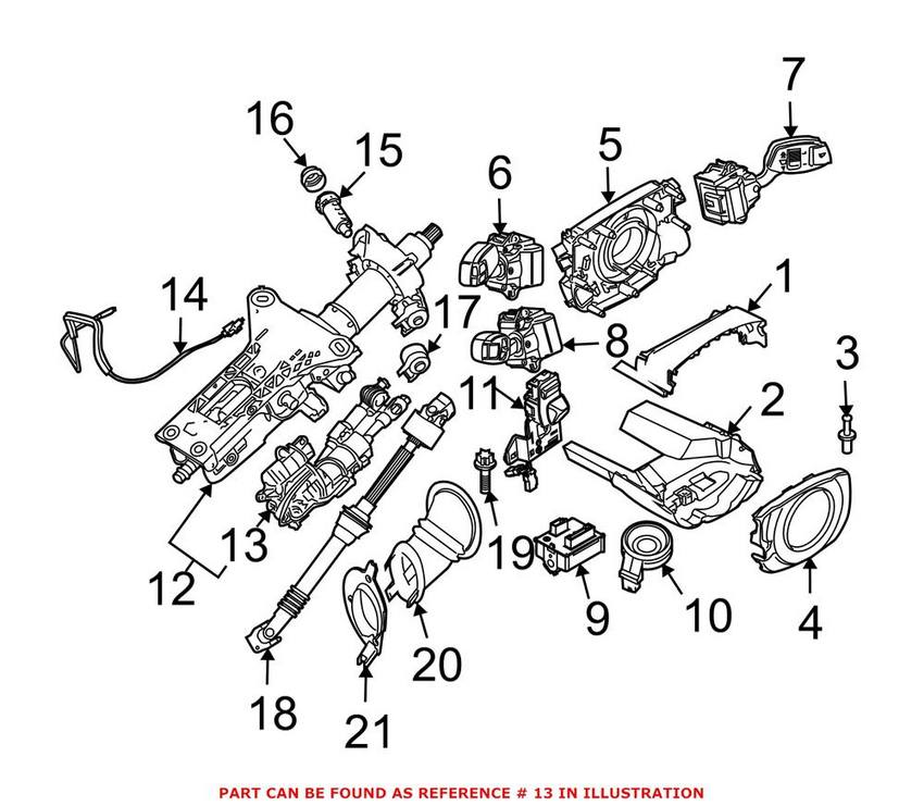 BMW Steering Column Adjustment Motor Genuine BMW 67646956696
