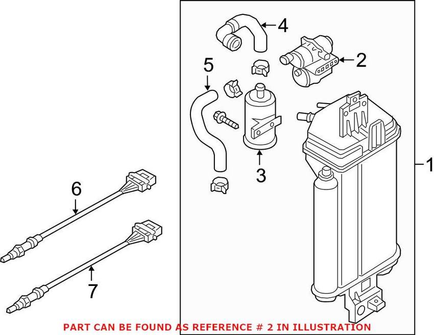 VW Evaporative Emissions System Leak Detection Pump 7L0906243 Genuine ...