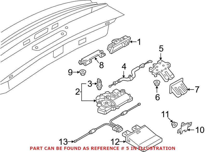 Audi Trunk Lock Actuator Motor 81A827506 Genuine VW/Audi 81A827506