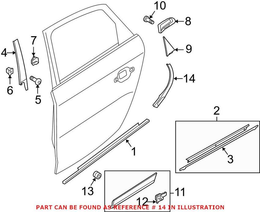 Audi Stone Guard – Rear Driver Side 8R0839981C Genuine VW/Audi 8R0839981B