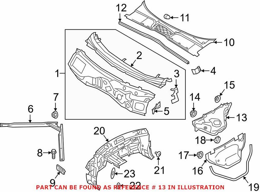 Audi Sound Absorber Genuine VW/Audi 8W0863829F