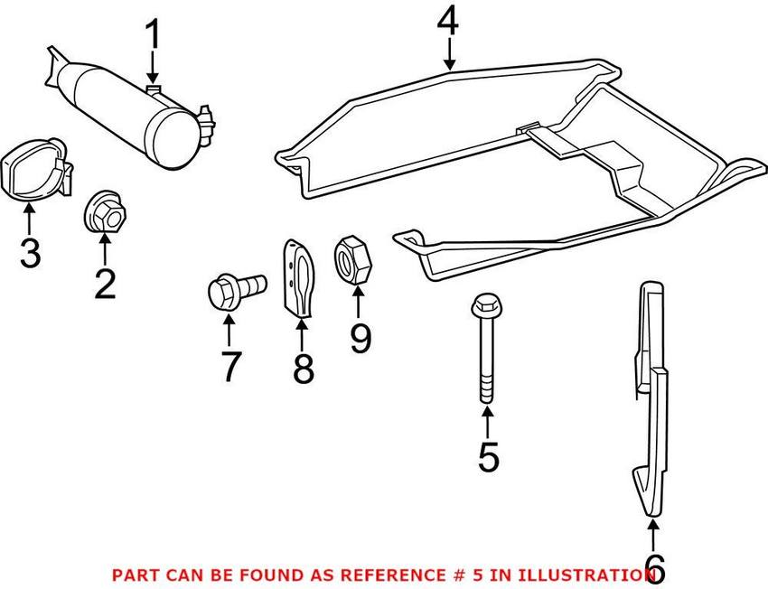 Mercedes Spare Tire Carrier Bolt Genuine Mercedes-Benz 9014030471