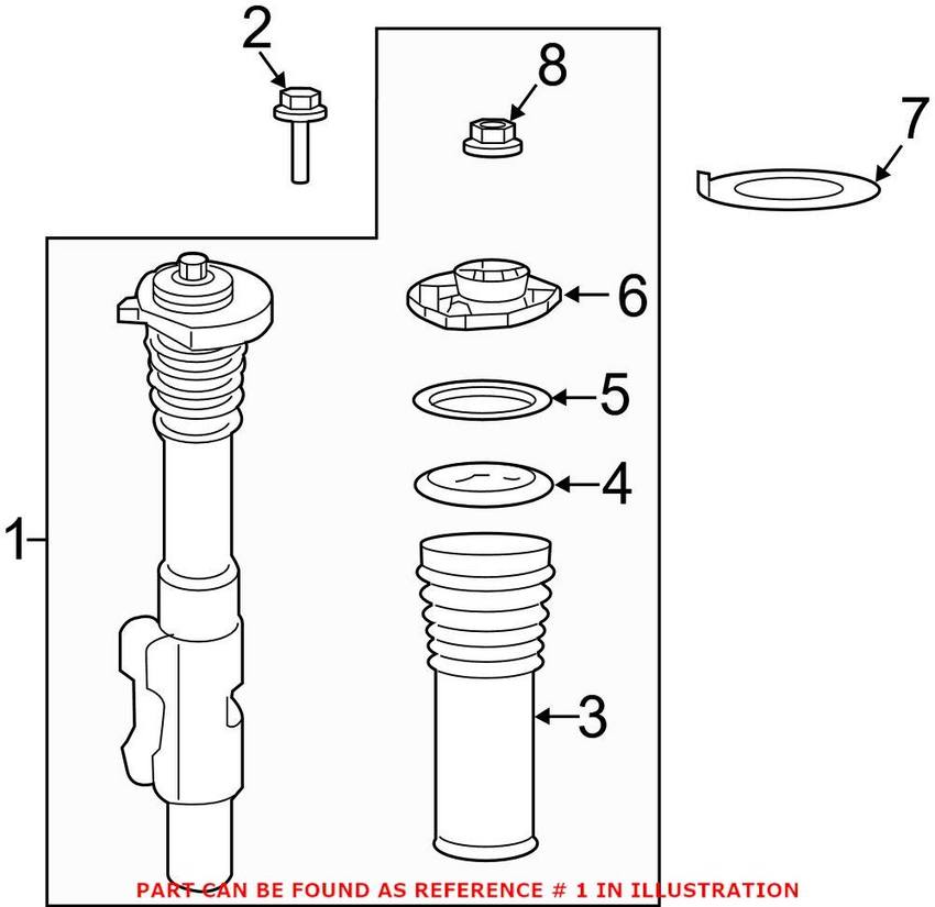 Shock Absorber – Front Genuine Mercedes-Benz 9063201333