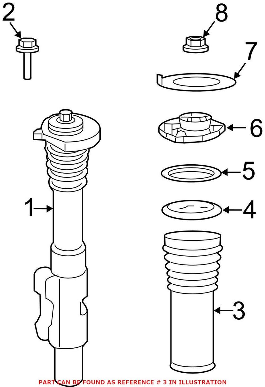 Mercedes Shock Absorber Bellows – Front Genuine Mercedes-Benz 9063230292