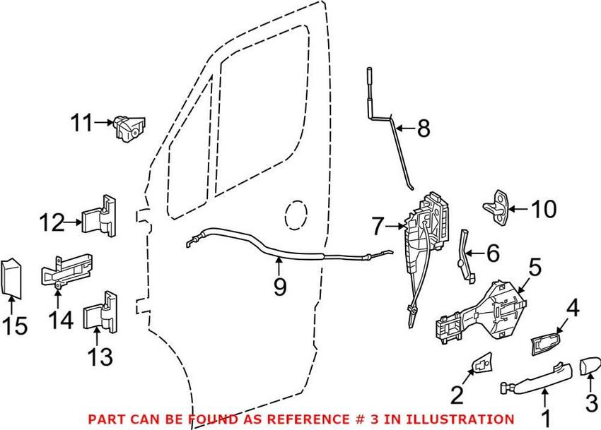 Genuine Mercedes-Benz Exterior Door Handle Cover – Front Pasenger Side ...