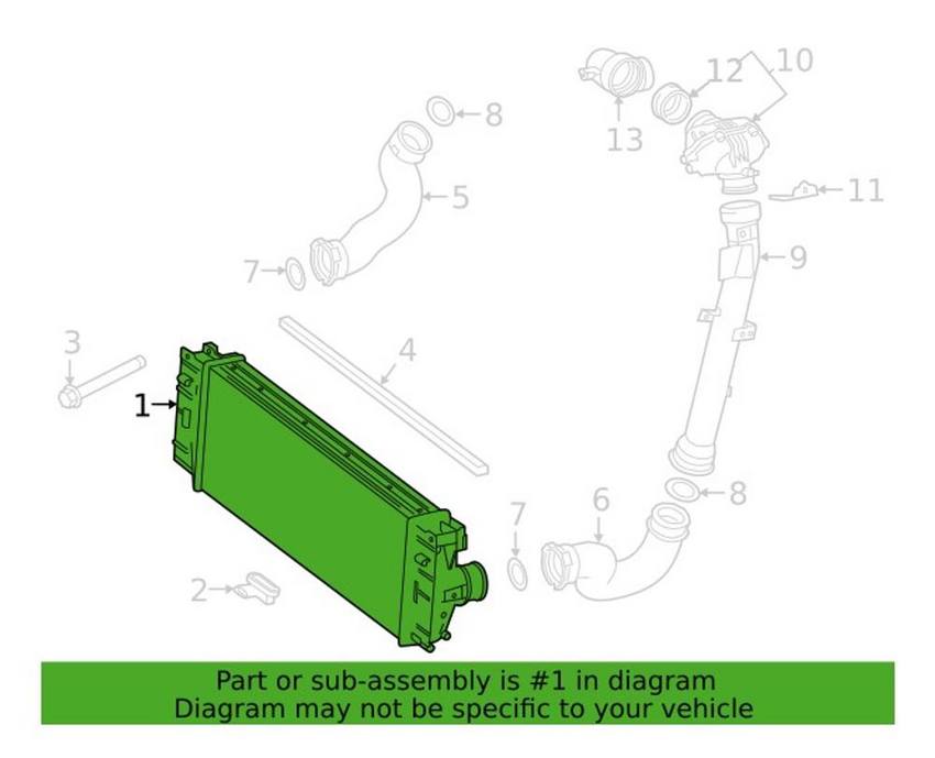 Mercedes Intercooler Genuine Mercedes-Benz 9075011700