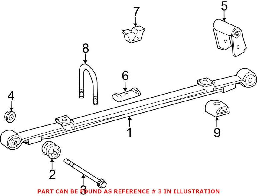 Genuine Mercedes-Benz Leaf Spring Shackle Bolt 910105012004 Genuine ...