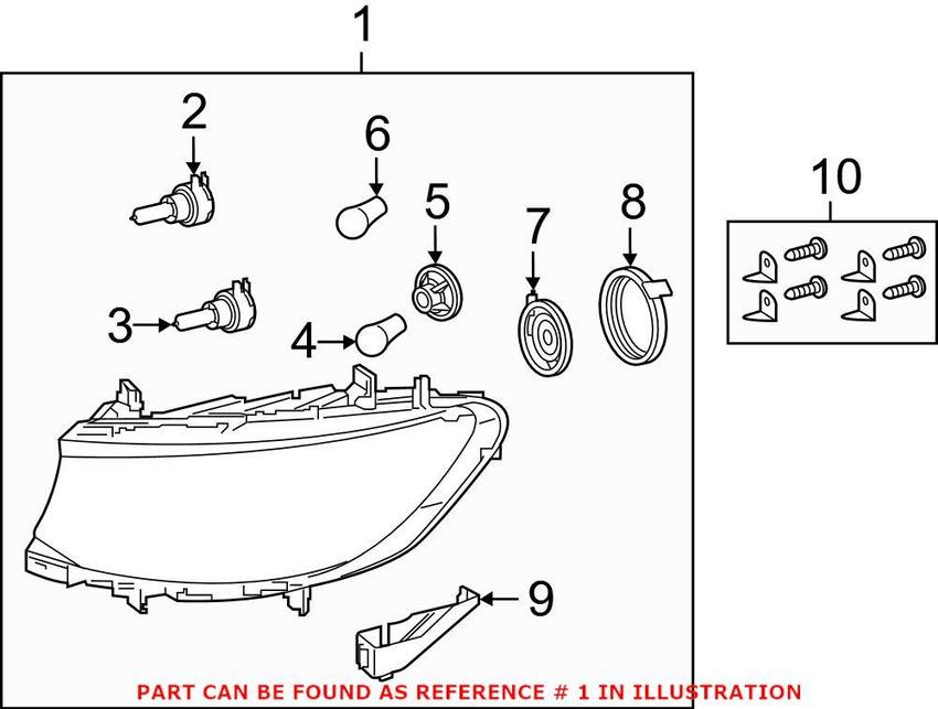 Mercedes Headlight Assembly – Front Driver Side Genuine Mercedes-Benz ...