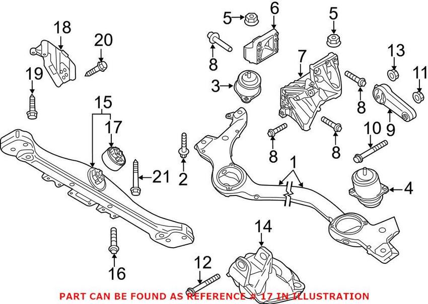 Porsche Transmission Mount 95537505730 Genuine Porsche 95537505730