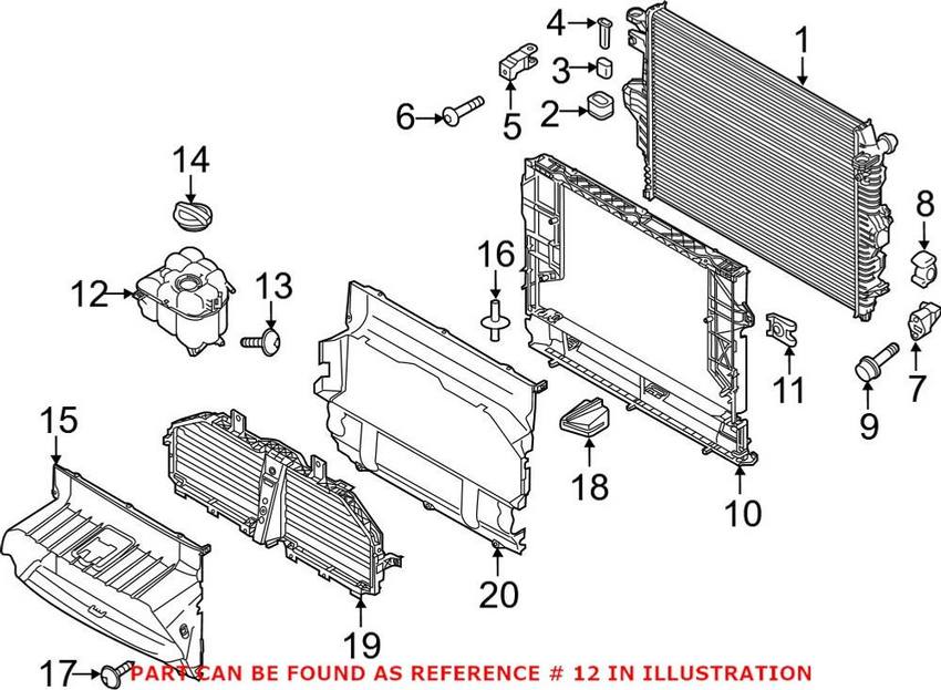 Expansion Tank Genuine Porsche 95810615102
