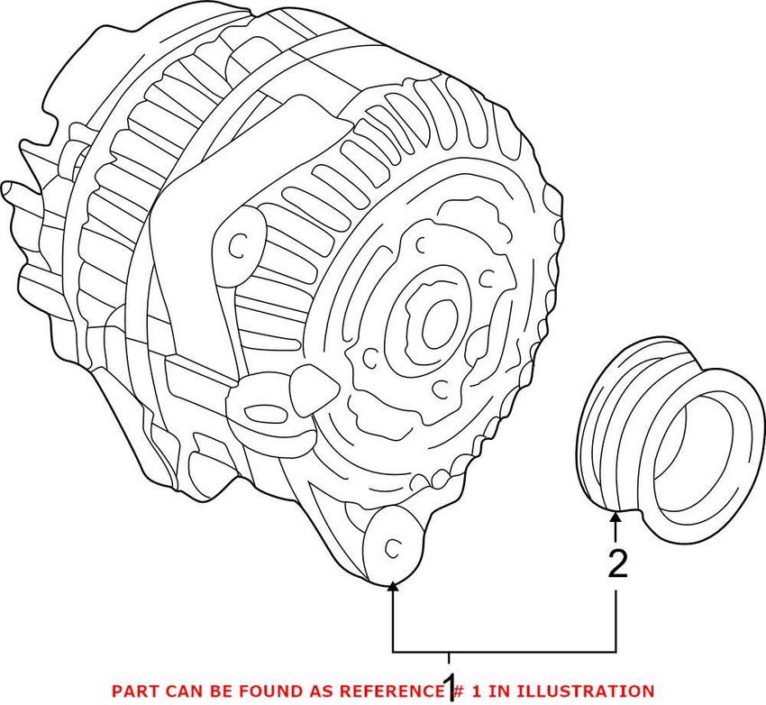 Porsche Alternator (120A) (Rebuilt) 99660301205 Genuine Porsche 99660301205