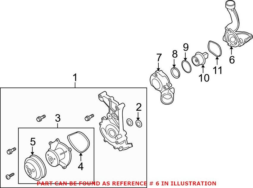 Porsche Engine Coolant Thermostat Housing 9A110615001 Genuine Porsche ...