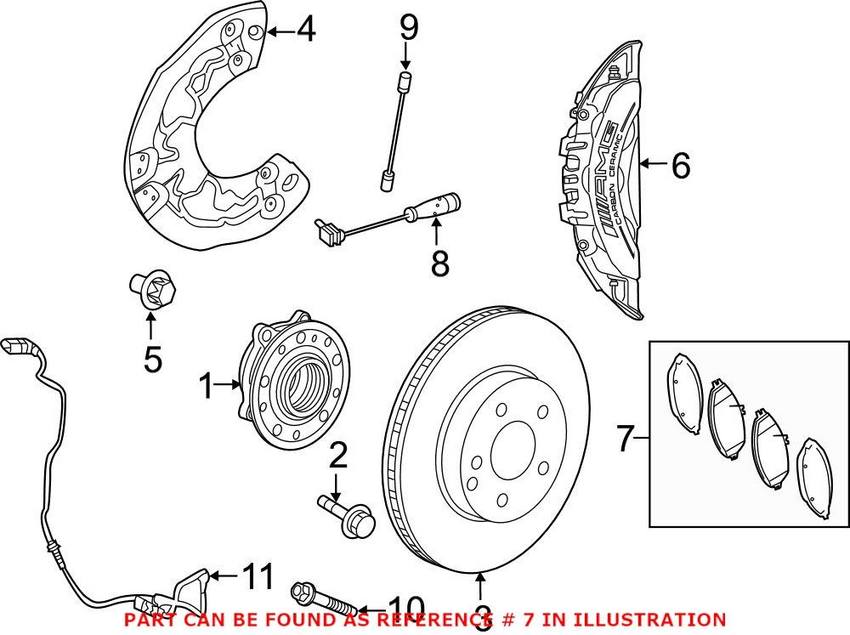 Mercedes Disc Brake Pad Set 0004203102 – Genuine Mercedes Genuine ...