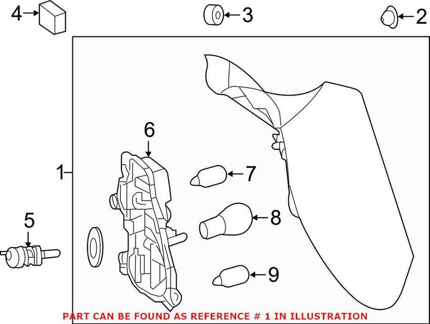 Taillight Genuine Mercedes-Benz 1569060157