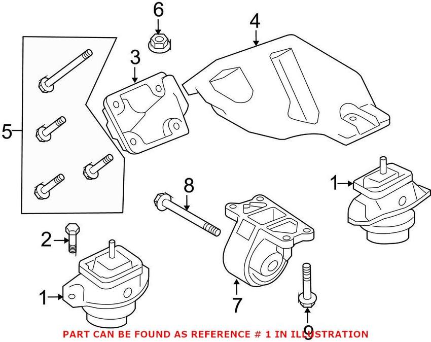 Land Rover Engine Mount KKB500770 Genuine Land Rover KKB500770