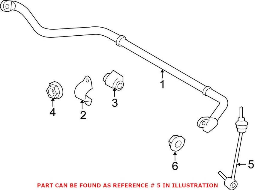 Land Rover Sway Bar End Link – Front LR014145 Genuine Land Rover LR014145