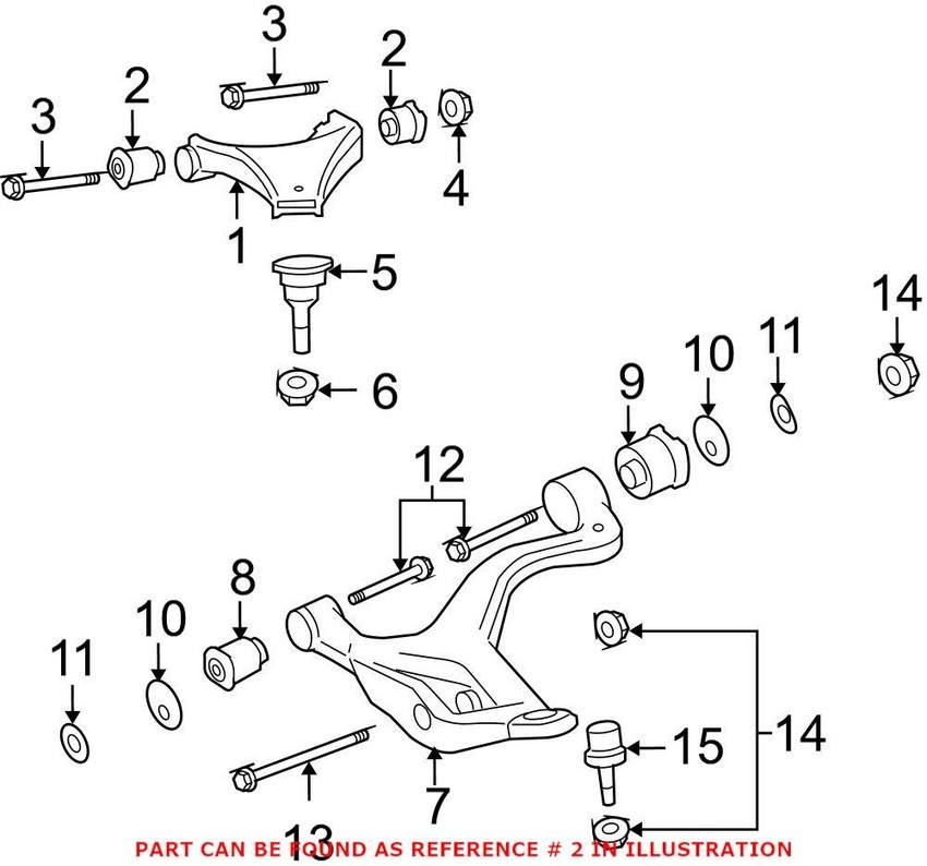 Land Rover Control Arm Bushing – Front Upper LR056964 Genuine Land ...