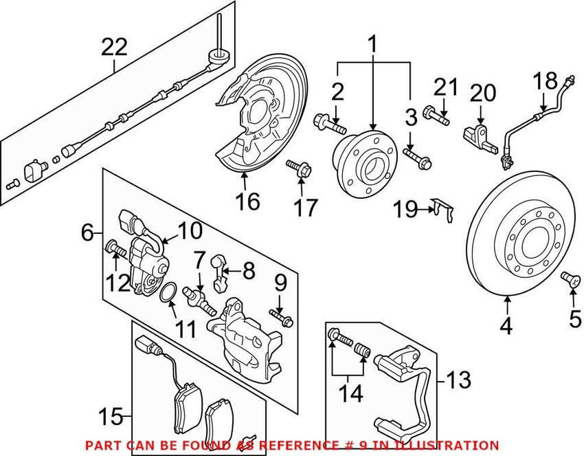 Hex Bolt (M8x22) Genuine VW/Audi N 01024124