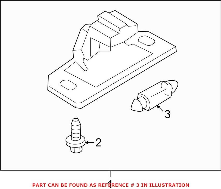 License Plate Bulb Genuine VW/Audi N 0177254