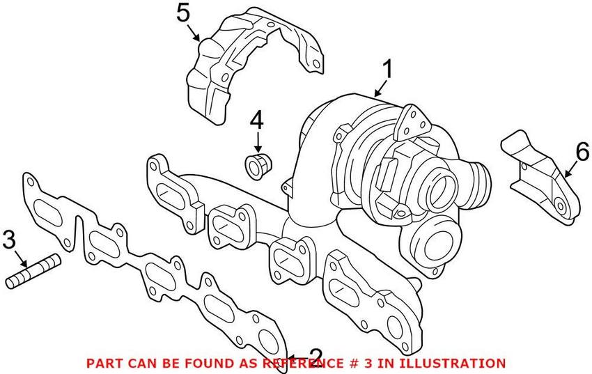 VW Exhaust Manifold Stud N90188902 Genuine VW/Audi N 90188902