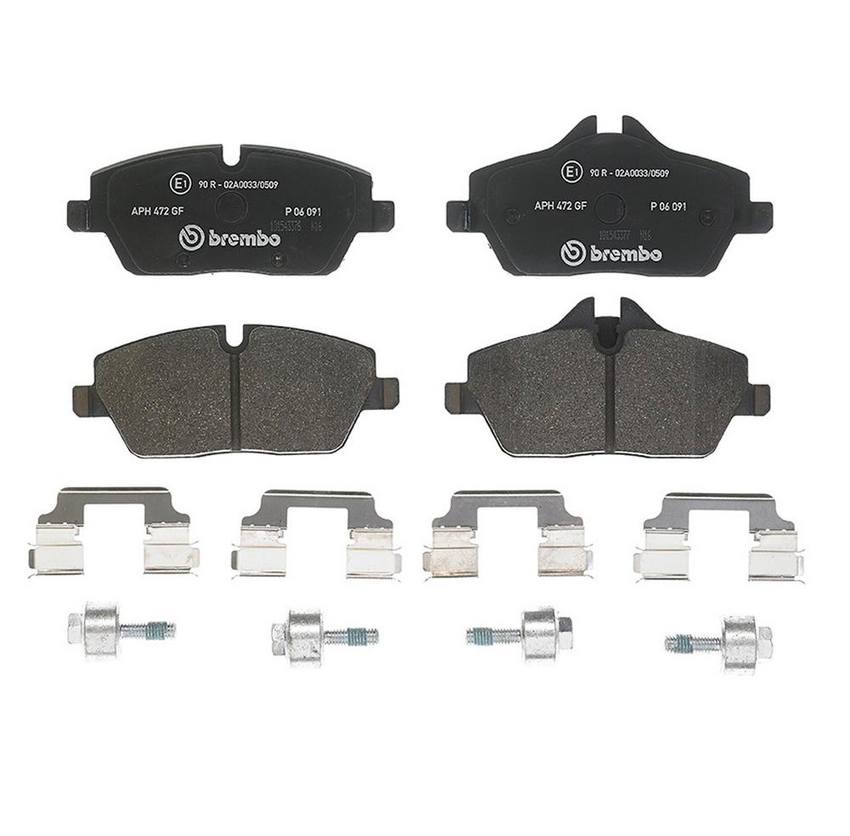 BMW Disc Brake Pad Set – Front (Low-Met) 34106884267 – Brembo P06091 ...