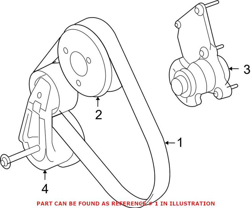 Land Rover Accessory Drive Belt (8K 850) PQS500221 Genuine Land Rover ...