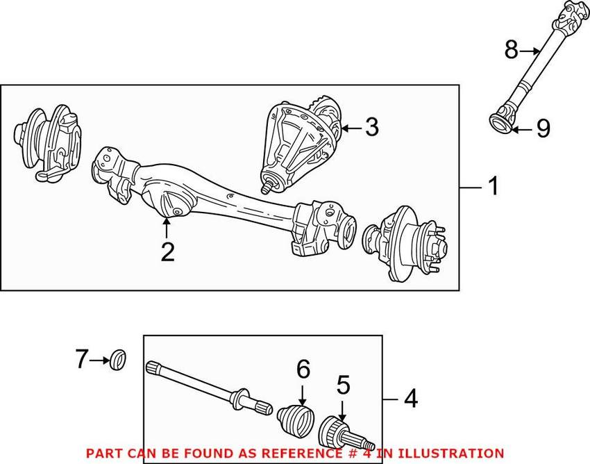 Land Rover Axle Assembly – Front Driver Side (New) TDB500240 Genuine ...