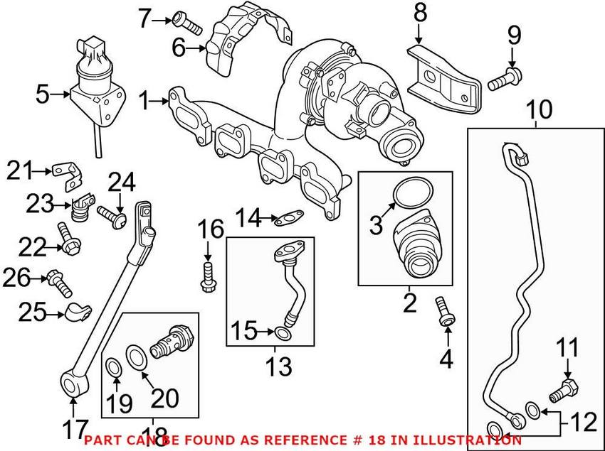 Banjo Bolt – Turbocharger Oil Line Genuine VW/Audi WHT005635A