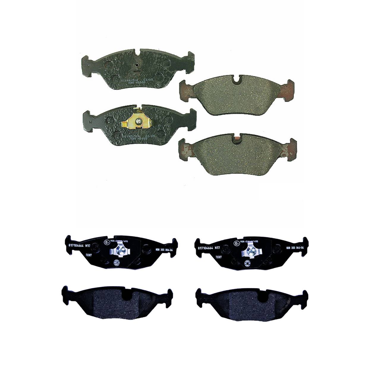 Disc Brake Pad Kit – Front and Rear (Low-Metallic) Hella Pagid 5294424-Kit